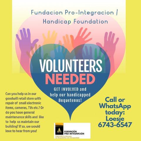 The Handicap Foundation is looking for volunteers - "News.Boquete ...